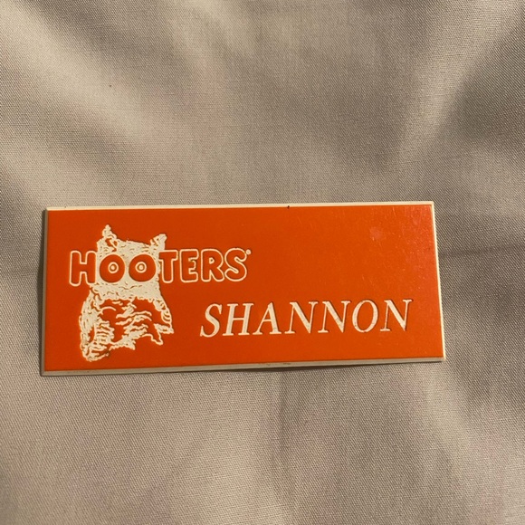 Hooters | Other | Hooters Name Tag Shannon Worn By A Hooters Girl ...